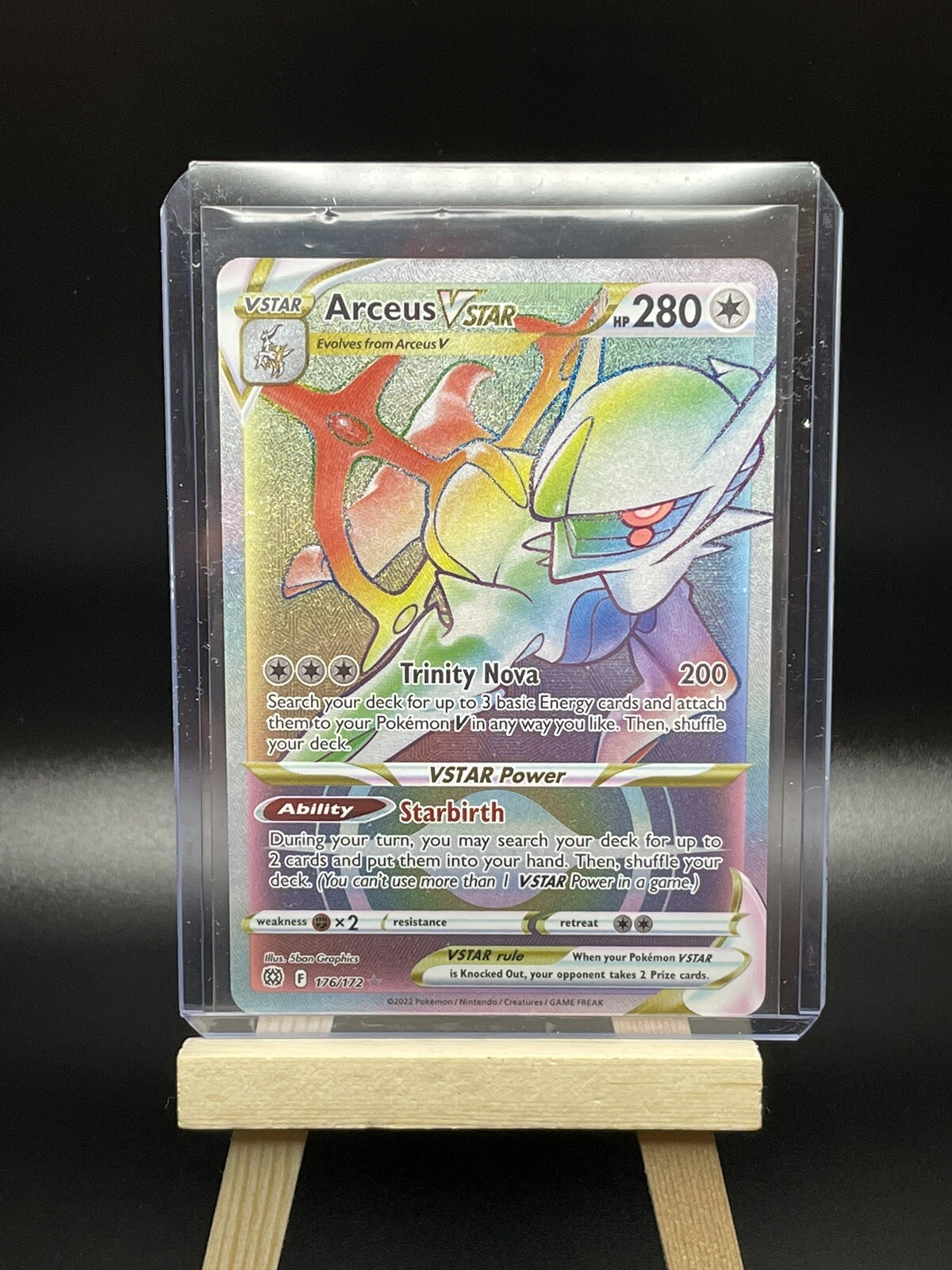 Arceus V Star Rainbow Rare 176/172 NM Pack Fresh - Pokémon Brilliant ...