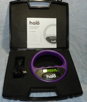 Halo Microchip Scanner with Carry Case PURPLE | eBay Australia