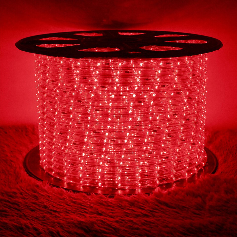 50/100/150/300ft LED Rope Light In/Outdoor Cuttable Flexible Lights ...