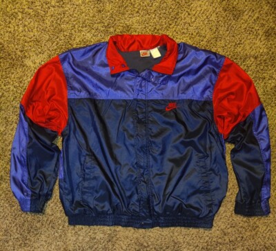 Vintage Nike Jacket Colorblock Windbreaker Gray Tag Skate Retro Swoosh ...