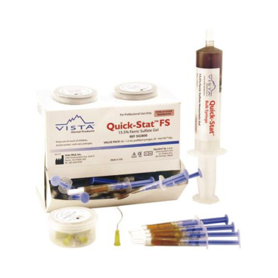 Vista Dental 502804 Quick-Stat FS 15.5% Ferric Sulfate Gel Syringe Kit ...