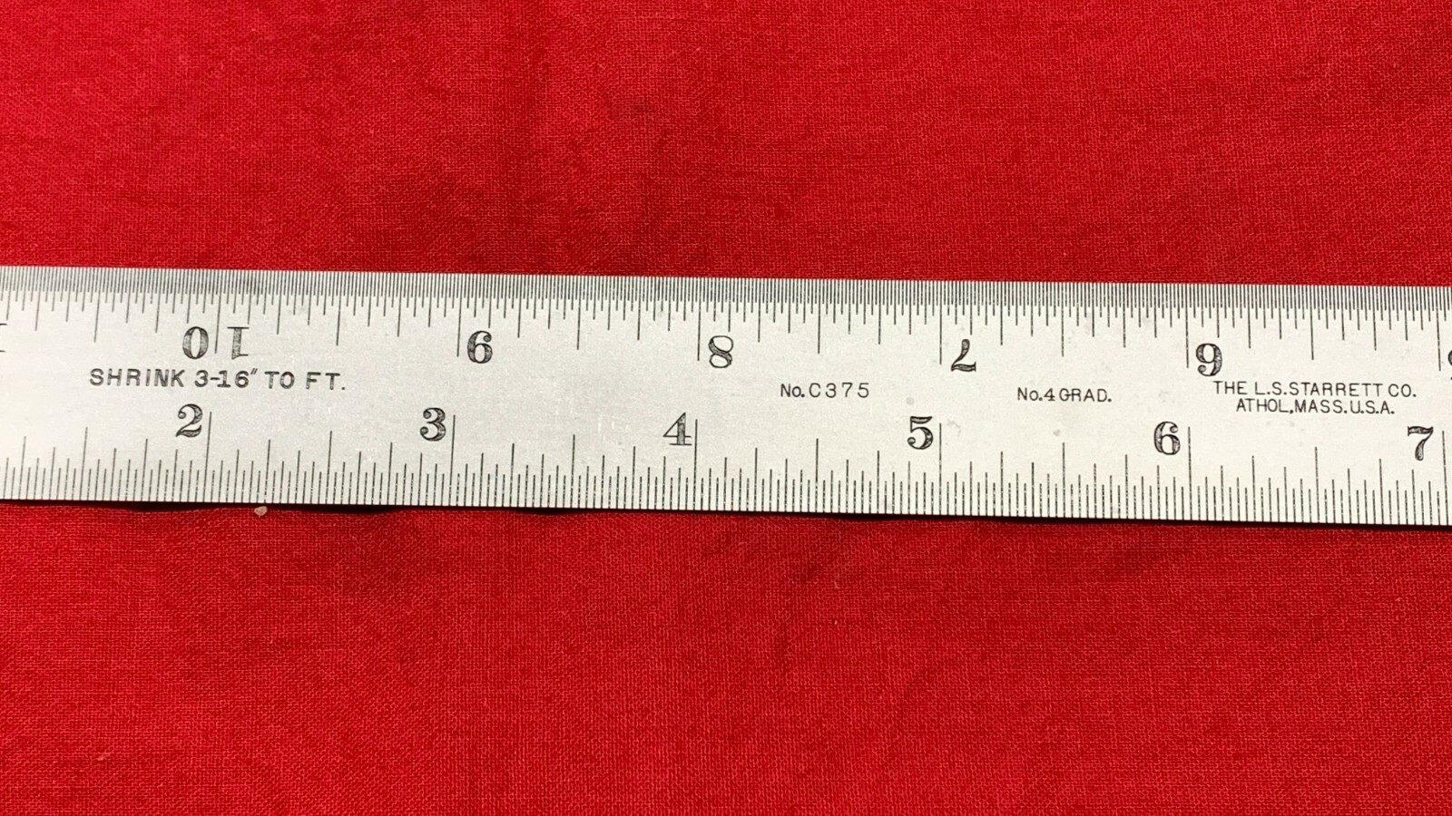 Starrett C375-12 Steel Rule With Shrink Graduations 3/16" to foot, 12 ...