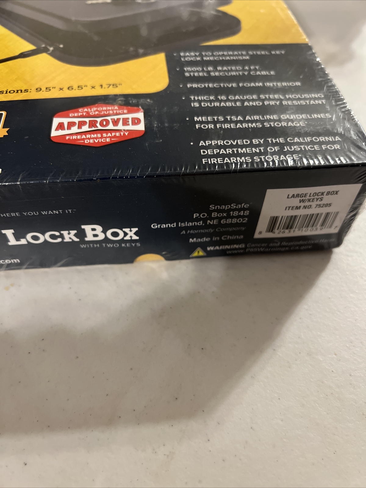 SnapSafe Large Lock Box 75205 TSA Firearm Storage, extra Ammo, Jewelry ...