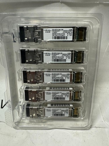 Lot of 5 Genuine Cisco 10-2418-01 DS-SFP-FC8G-SW Transceiver Modules ...