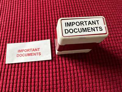 Large Pre-Inked Red Important Documents Brother 1850 Stamp Size 3/4" x ...