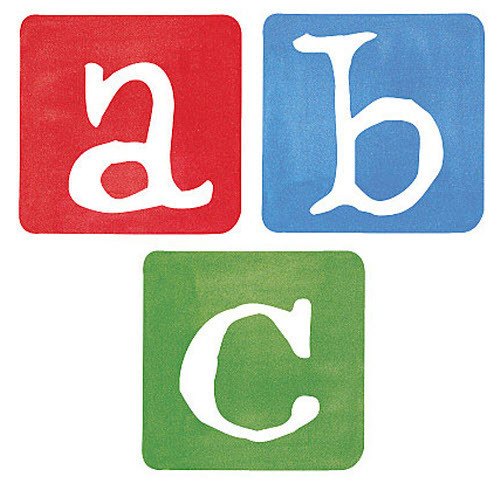 WALLIES ALPHABET LETTERS wall stickers 40 prepasted decals ABC nursery ...