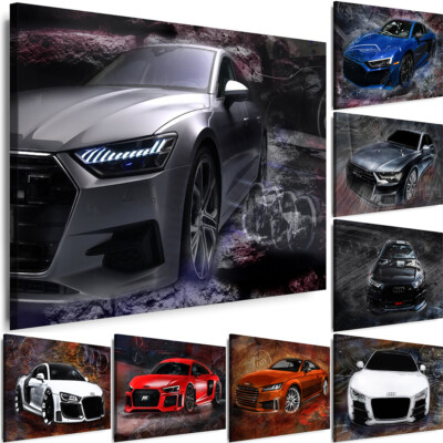 WANDBILDER AUTO Audi Sportwagen Cars LEINWAND BILDER XXL KUNSTDRUCKE ...