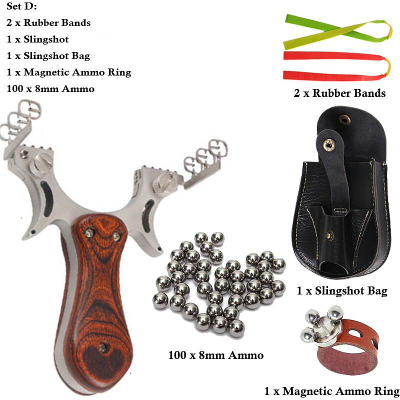 Hunting Professional Catapult Slingshot Set Aim Sight Target Outdoor ...