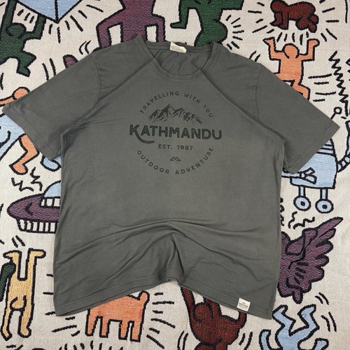Kathmandu Shirt Graphic Tee Casual Logo Adult Size L Gray | eBay Australia
