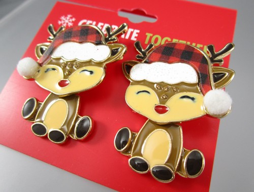 New CELEBRATE Swinging Feet Christmas CUTE Rudolph Reindeer Post ...