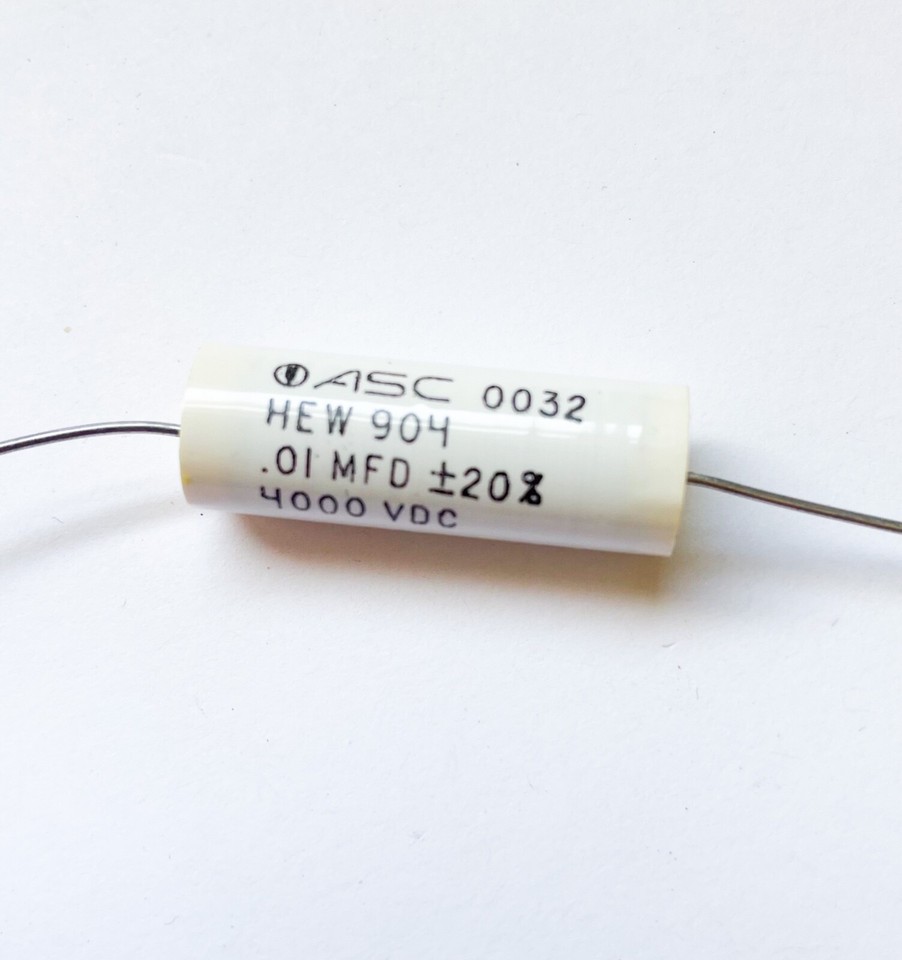 ASC .01 MFD .01 uF 4000VDC Polyester Film Epoxy Capacitor x2 | eBay