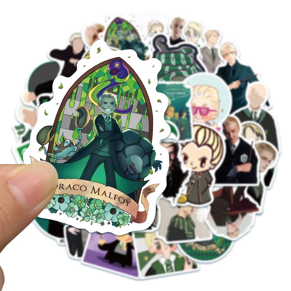 50pcs Harry Potter Draco Malfoy Stickers Party Bag Laptop PC Graffiti ...