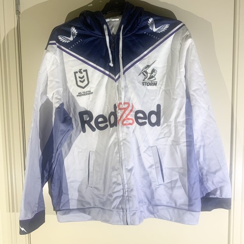 Melbourne Storm Away NRL HOODED SUPPORTER TRACK JACKET VTG UNISEX TAG ...