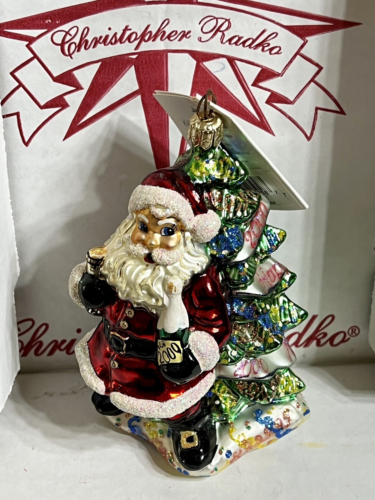 Radko Millennium CHEER Ornament 2000 5” Santa Claus Tree QVC NWT | eBay