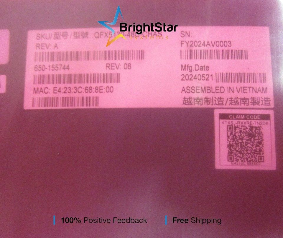 New Open Box Juniper QFX5130-48C-AFO 48 x 100GbE Switch SFP56-DD and 8 x 400GbE | eBay