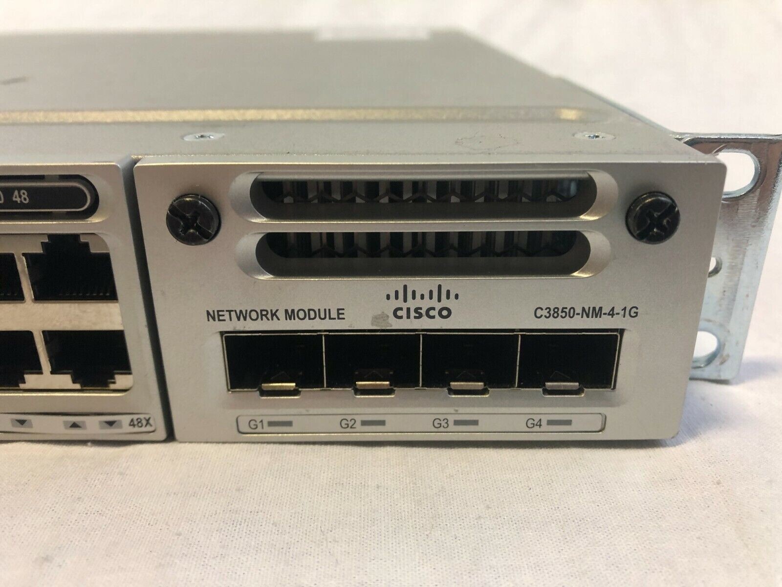 Cisco WS-C3850-48F-L 3850 Series Switch With C3850-NM-4-1G and Dual Pwr ...
