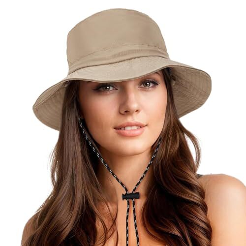 Waterproof Bucket Hat for Women UPF 50+ Sun Hat UV Protection One Size ...