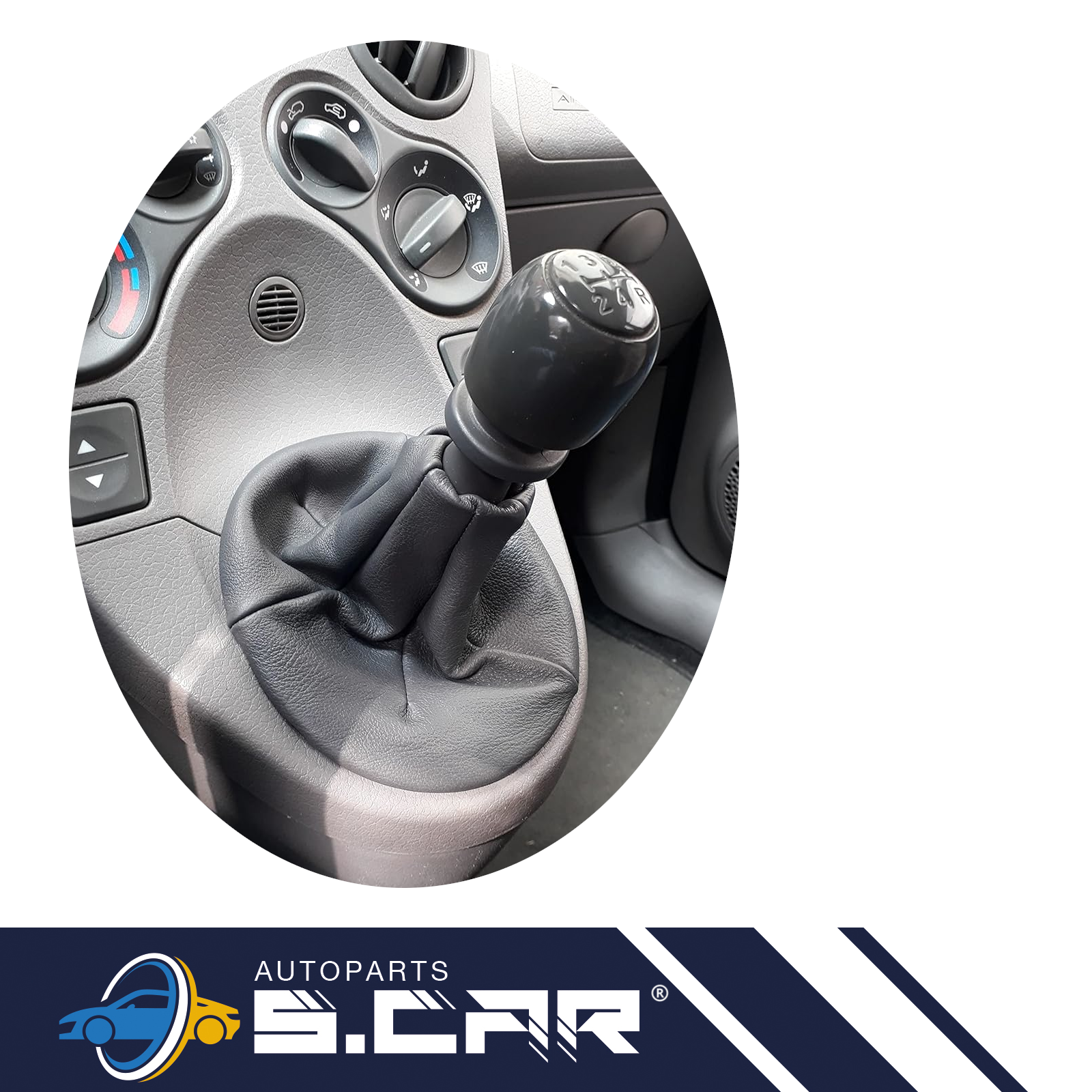 Cuffia Cambio Per Fiat Panda 169 Da 2003 a 2011 Simil Pelle Antracite ...