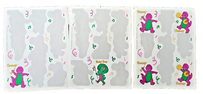 Vintage 1993 Hallmark Barney Baby Bop Sticker Sheets - 3 sheets | eBay
