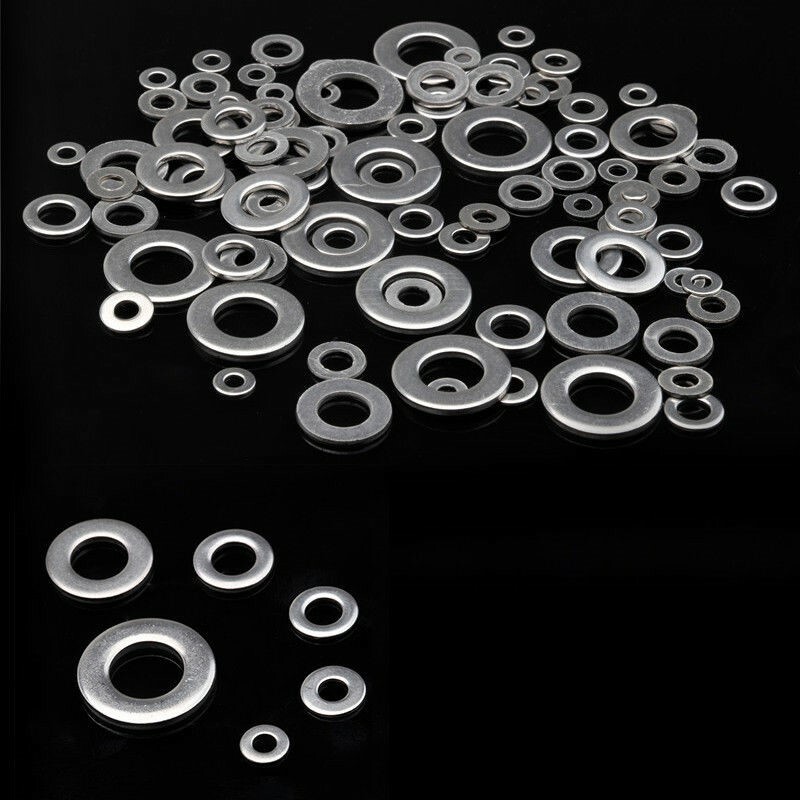 STAINLESS STEEL WASHERS Metric Flat Washer Kit M3, M4, M5, M6, M8, M10 ...