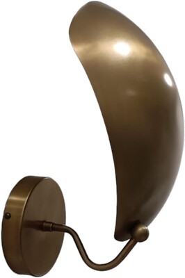 Wall Light Raw Hand Curved Disk Wall Brass Wall Sconce Disk Home Decor ...