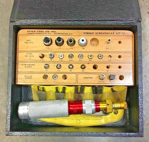 UTICA Bonney USA Torque Screw Driver Set Kit #2 0-30 in/lbs Machinist ...