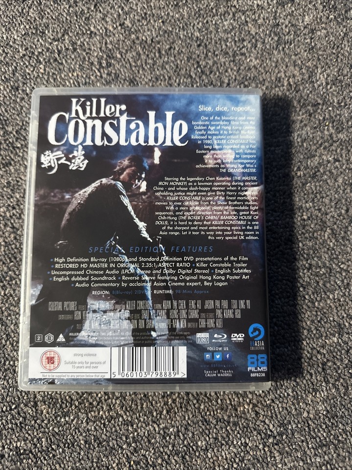 Killer Constable Shaw Brothers Blu Ray 88 Films Rare 826663236422| eBay