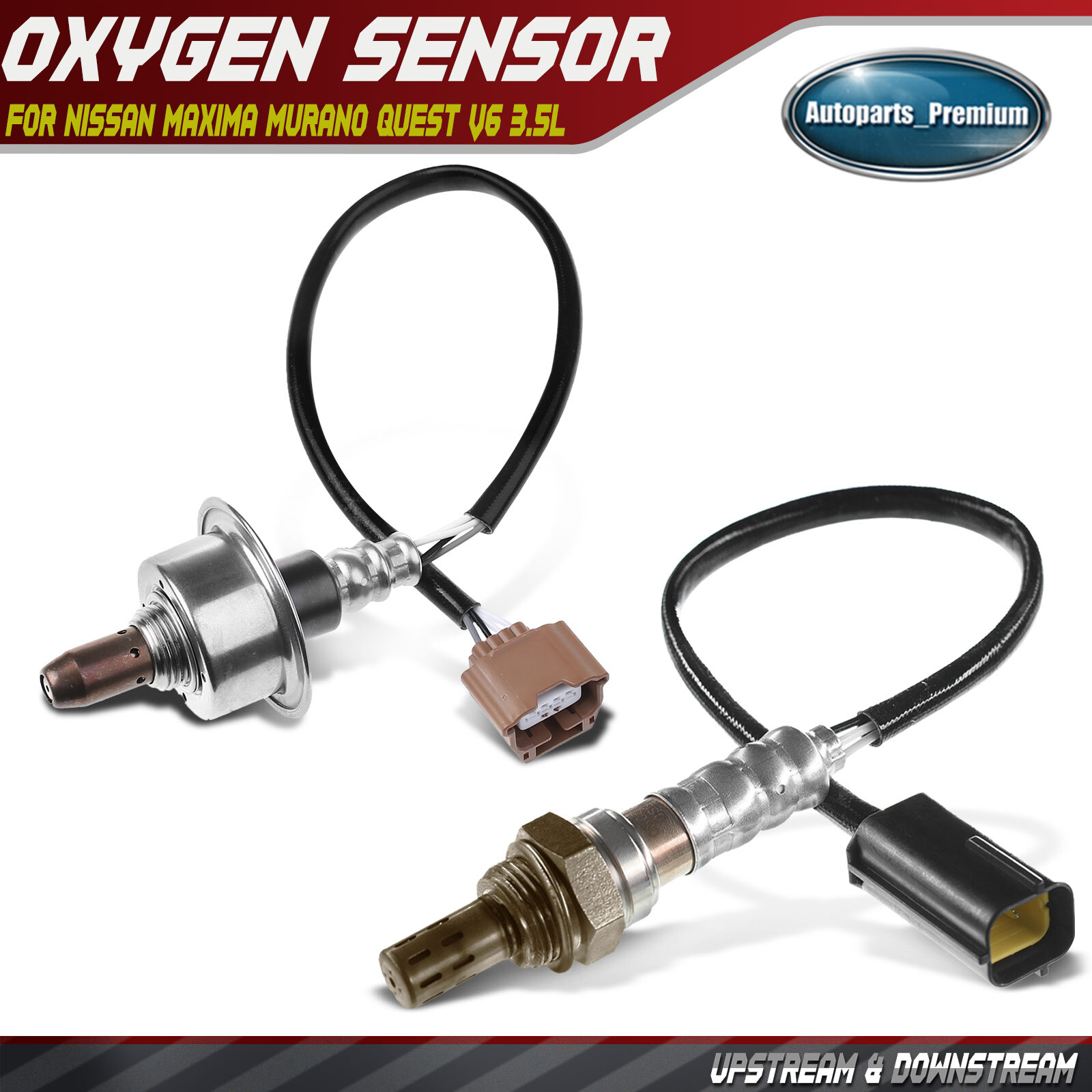 2Pcs Upstream & Downstream Front O2 Oxygen Sensor for Nissan Maxima ...