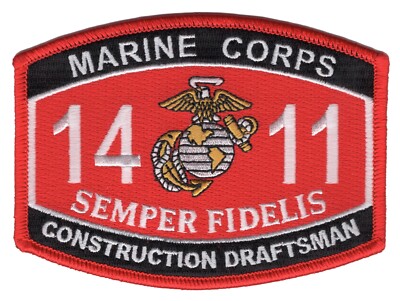 1411 Construction Draftsman US Marine Corps MOS Patch | eBay