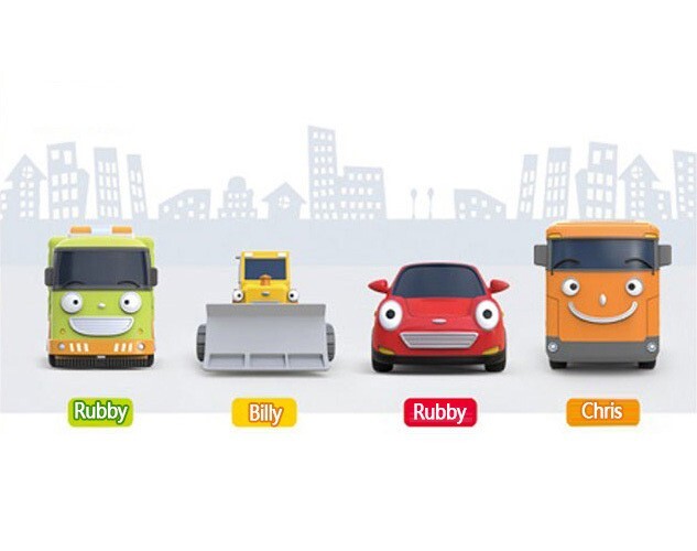 Little Bus Tayo Friends Special Mini 4 Pcs No.3 Toy Set Ruby Chris ...