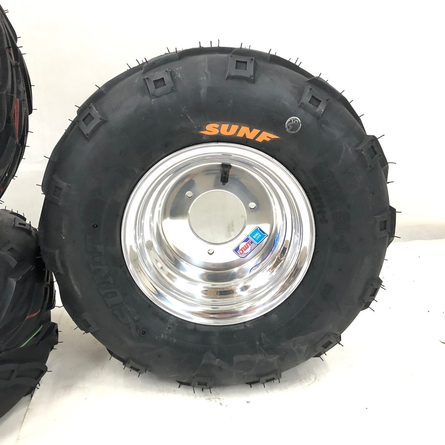 Honda ATC 70 DWT Polished Front Rear 18" Tires Rims Wheels 18x9.5-8 ...