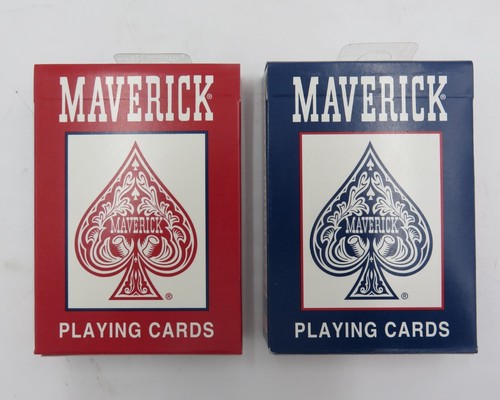 Hoyle Maverick Poker Playing Cards No. 1205 1 Red 1 Blue Made USA ...