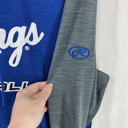 Rawlings Baseball Sewn Logo Raglan Hoodie Pullover Sweatshirt Small ...