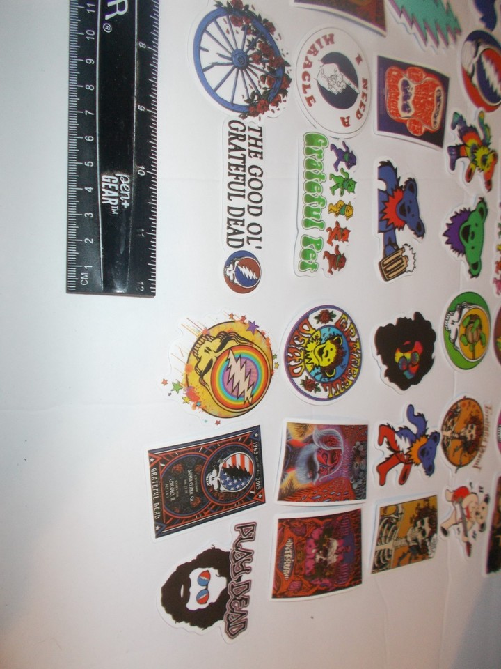 100 Different Grateful Dead Stickers, 60th Anniversary of the Grateful ...