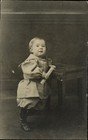 RPPC ~ handsome boy checked outfit comb ~ Merlin Wayne Preussler ~ real ...