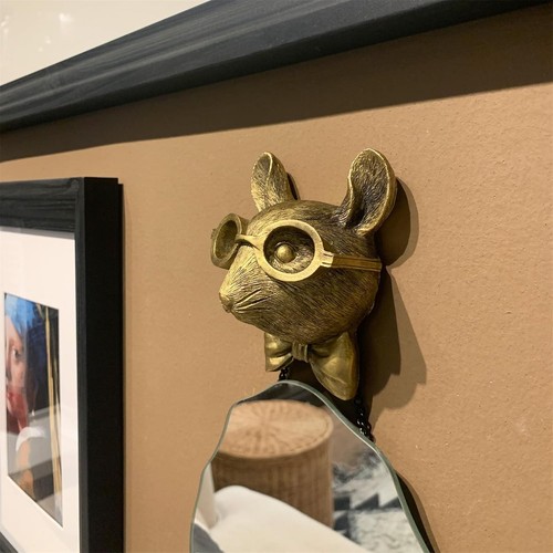 Animal Heads Wall Decor, Faux Deer Head Mount, Sculptures Rat | eBay