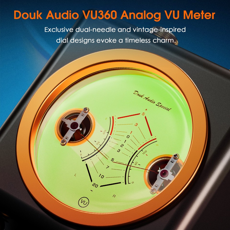 Douk Audio VU360 Stereo Analog VU Meter for Home Desktop Decoration | eBay