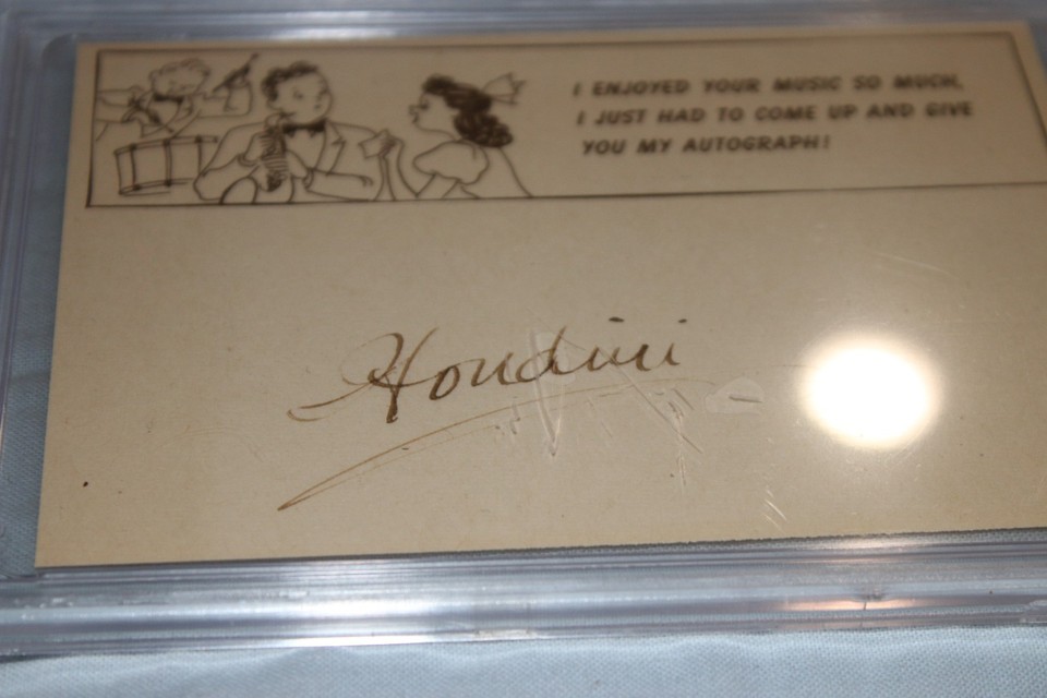 Harry Houdini ~ Signed Authentic Signature on Autograph Card ~ PSA DNA ...