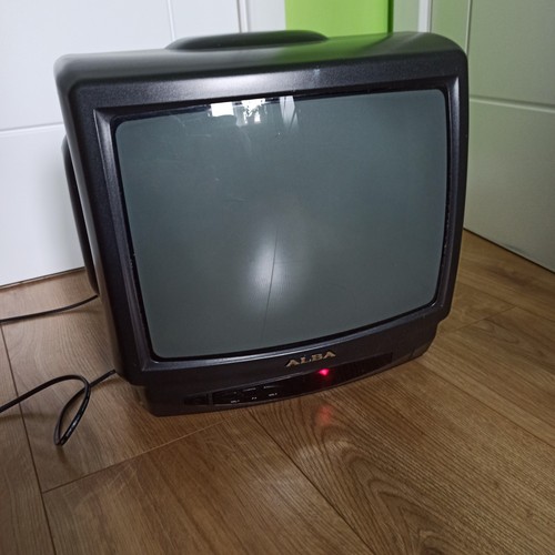 Alba 14" inch CRT Black PAL TV Video Retro Vintage Old Game Television ...