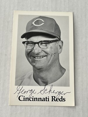 George Scherger Vintage 1970s Cincinnati Reds Baseball Team Issued 4x6 ...