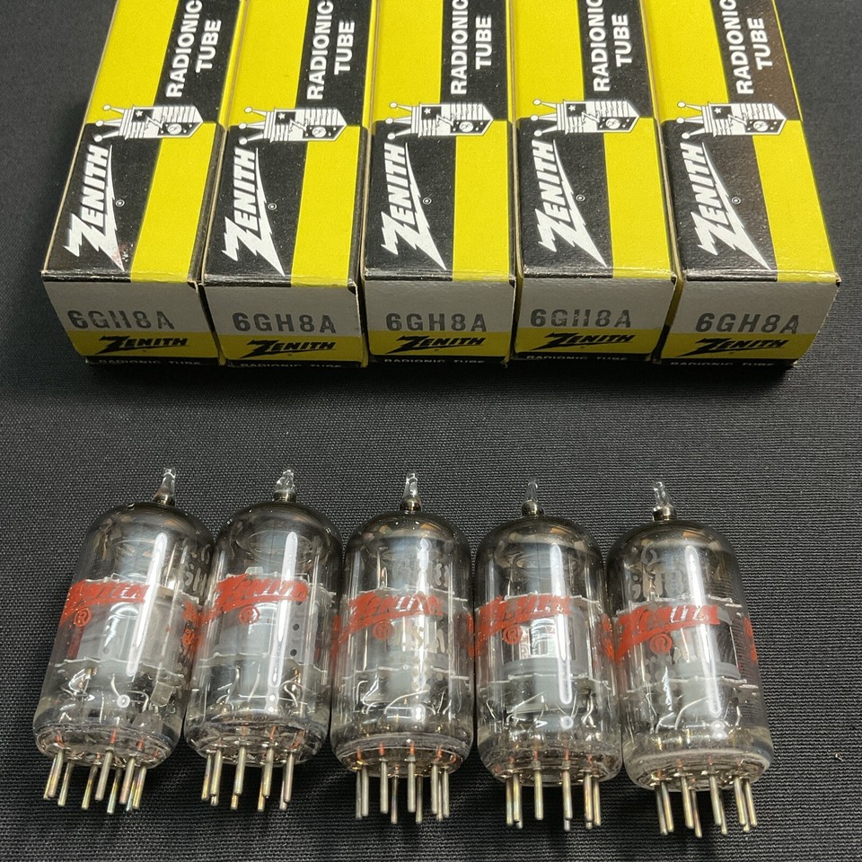 (FULL SLEEVE) NOS ZENITH 6GH8A AUDIO VACUUM TUBES TESTED VINTAGE B ...