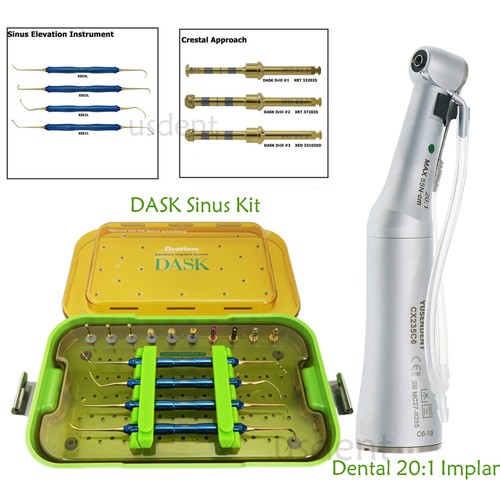 DASK Sinus Implant Elevation Drill Stopper Hand Instrument Kit 20: 1 ...
