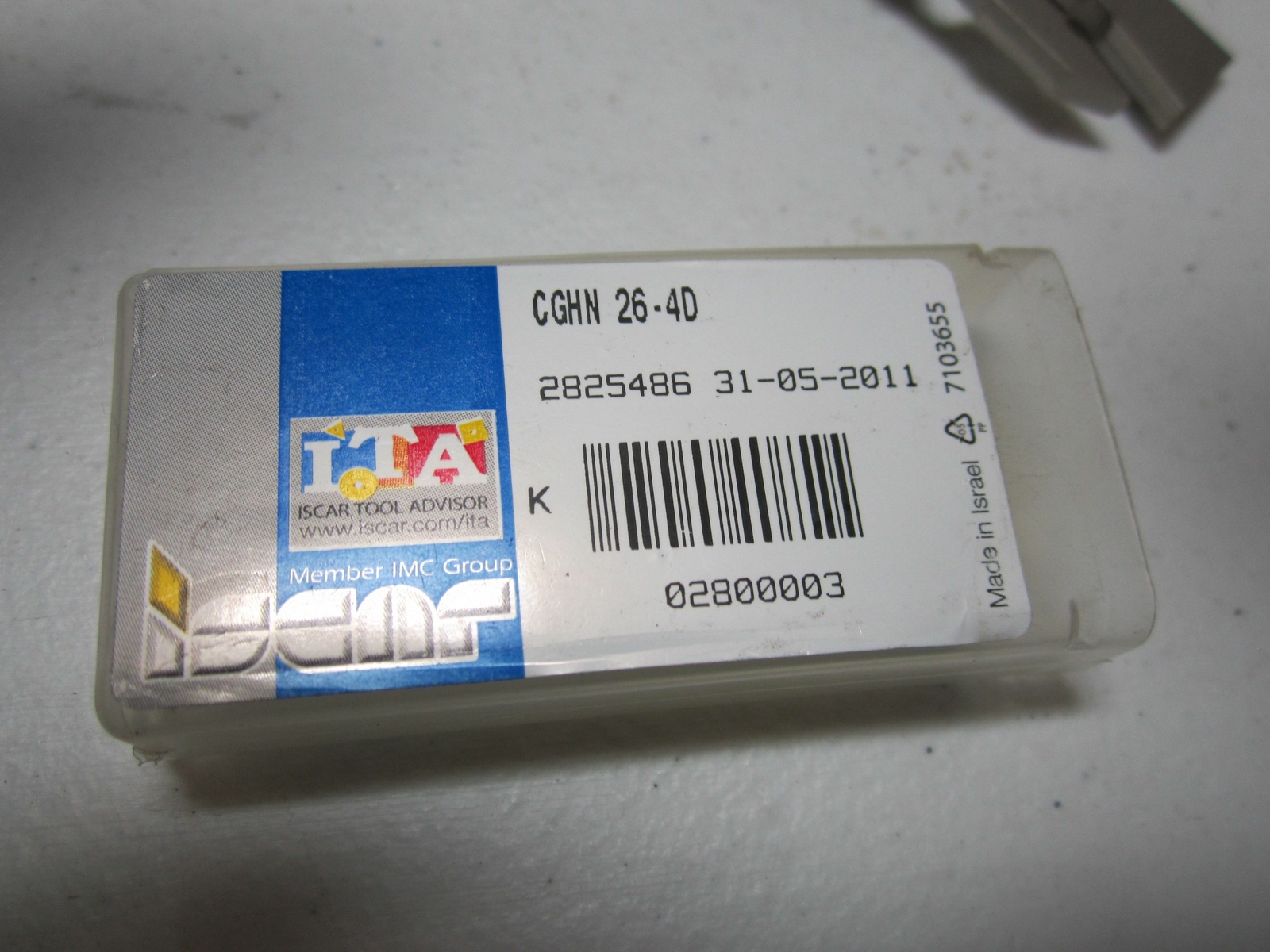 Iscar (02800003) CGHN 26-4D 3.5mm W x 15mm Depth Neutral Index Grooving ...