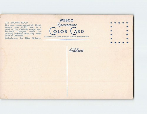 Postcard Snow Capped Mt. Hood near Portland Oregon USA | eBay