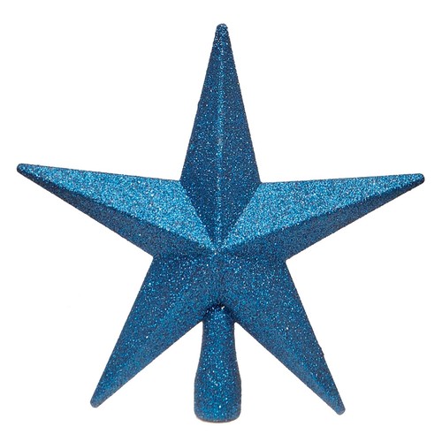 Christmas Shatterproof Tree Topper Star 200mm Glitter Decoration ...