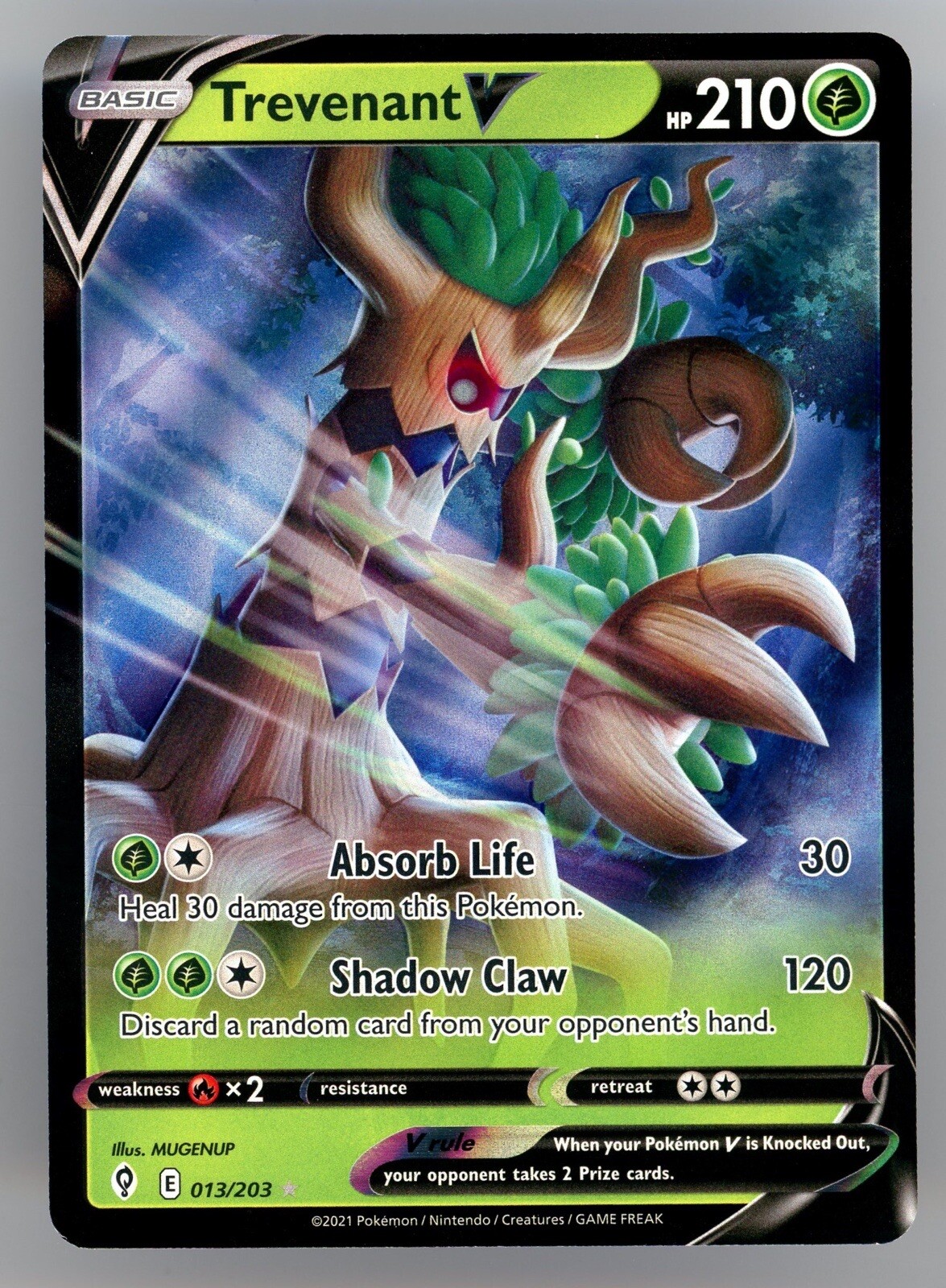Pokemon TCG Trevenant V 013/203 Evolving Skies Ultra Rare 2021 | eBay