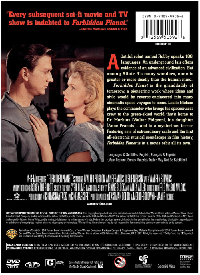 Forbidden Planet Walter Pidgeon (Actor), Anne Francis (Actor), Fred M ...