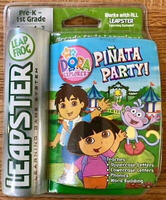 NEW Leapfrog Leapster Learning Dora the Explorer Pinata Party Arcade ...