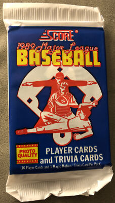 1989 Score Baseball Pack Ryne Sandberg Cubs (Top) Terry Blocker Braves ...