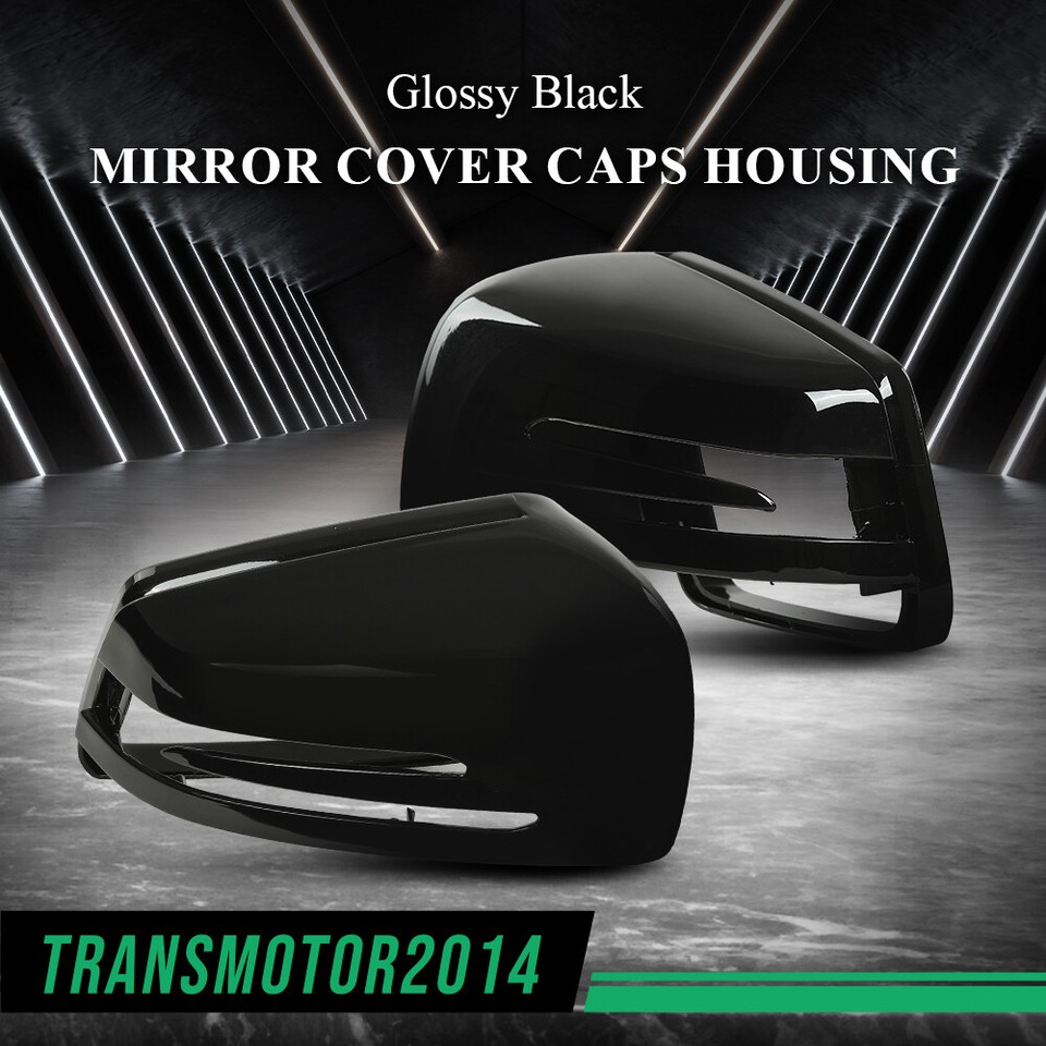 Mirror Cover Caps Glossy Black Fit For Mercedes Benz W204 W221 W212 ...